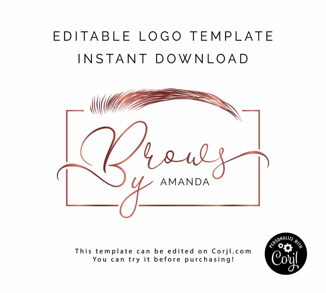 Brows Logo Microblading Logo Makeup Logo Microblading Artist Logo Rose ...