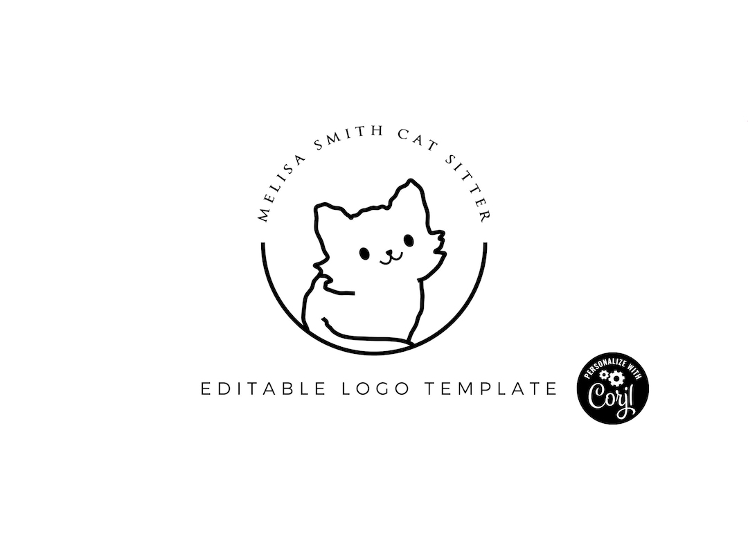 Cat Logo | Cat Sitter Logo | Cat Lover Logo | Cat Training Logo | Cat ...