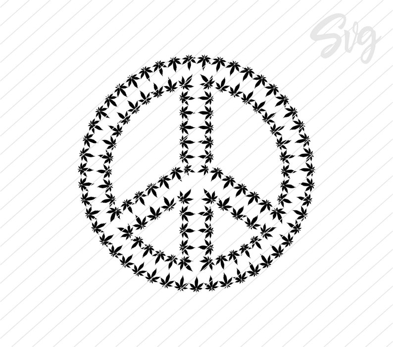 Peace Love Weed With Cannabis Leaves Svg and Png File Weed - Etsy