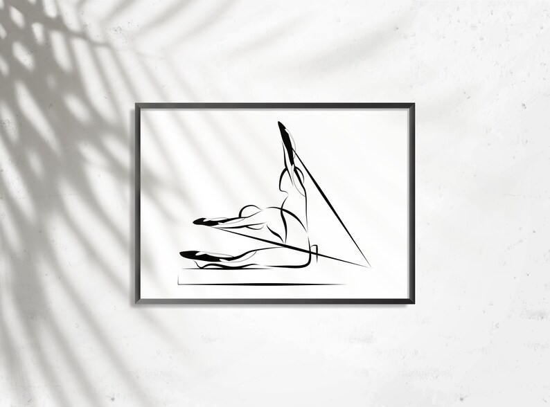 Pilates Pose Art Print: Minimalist Studio Decor (digital Download) - Etsy