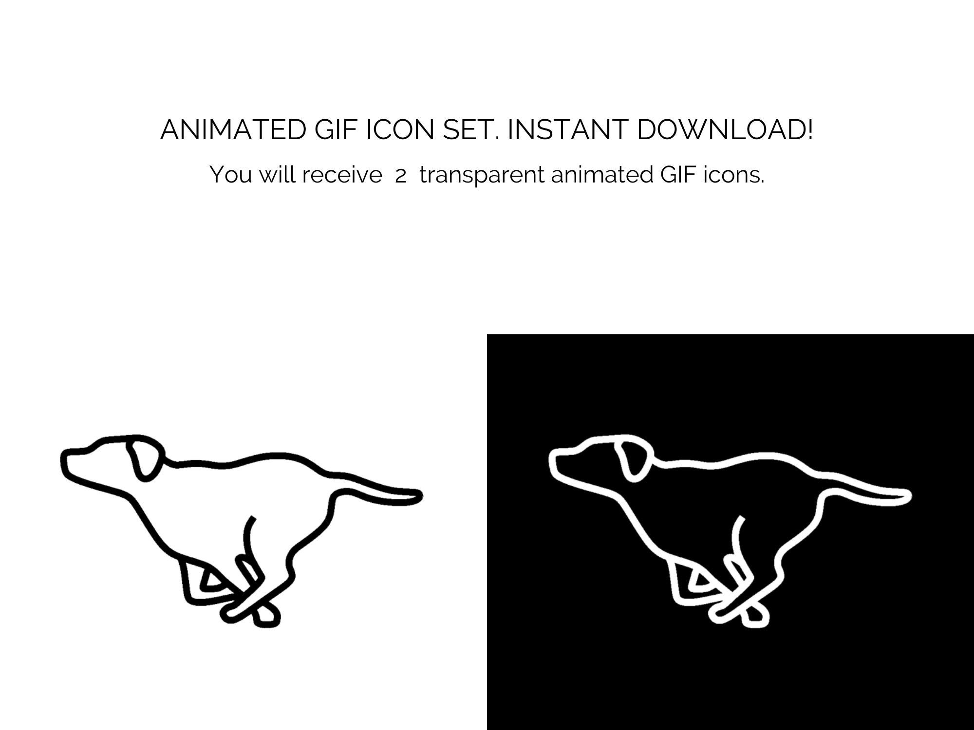 Running Dog Animated Gif