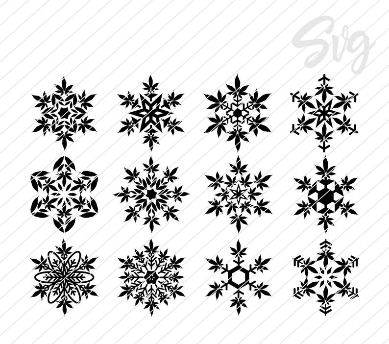 Cannabis Snowflakes Svg and Png File Marijuana Snowflakes Svg and Png ...