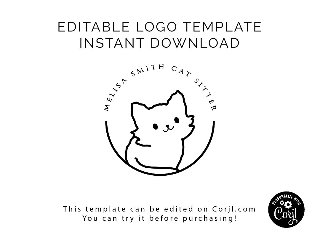 Cat Logo Cat Sitter Logo Cat Lover Logo Cat Training - Etsy