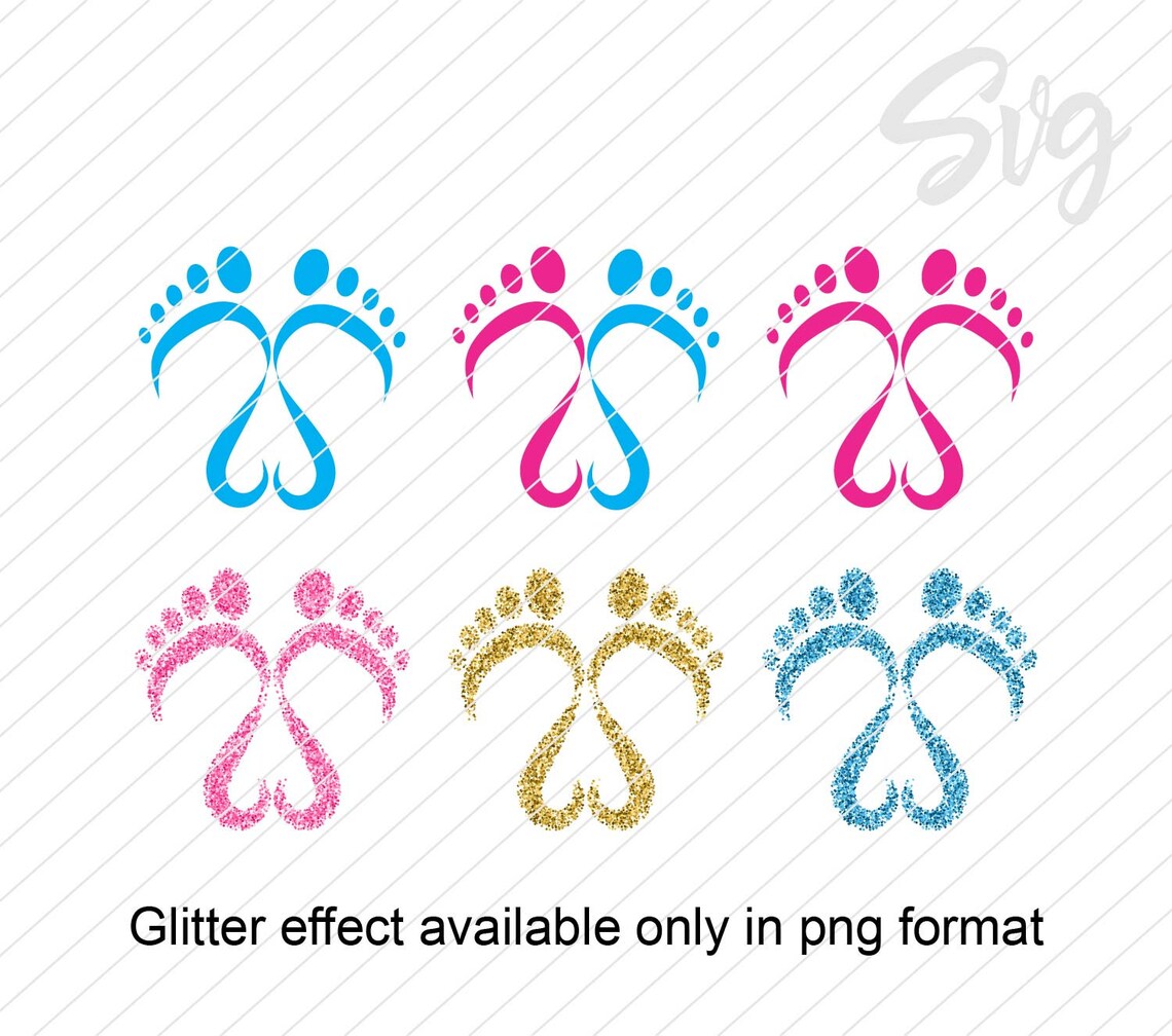 Feet and Heart Svg Footsteps Svg Heart Svg Steps Svg | Etsy