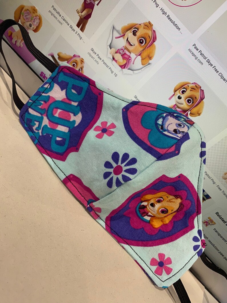 Washable Face Mask Paw Patrol Girl Pups Skye Everest Kids Adult Teen ...