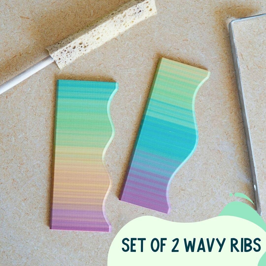 Pottery Rib Set of X2 Rainbow Curvy Ribs / Pottery Tool / Throwing Rib ...