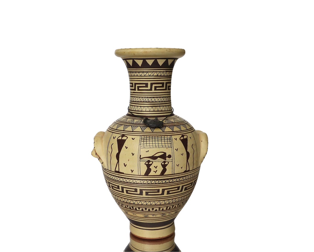 Museum Replica, Hand Painted - Faux Artifact Amphora Vase - Etsy