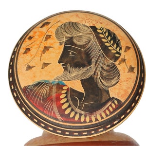 Museum Replica - Ancient Greek Ceramic Lidded Bowl, Hand Painted - Faux ...