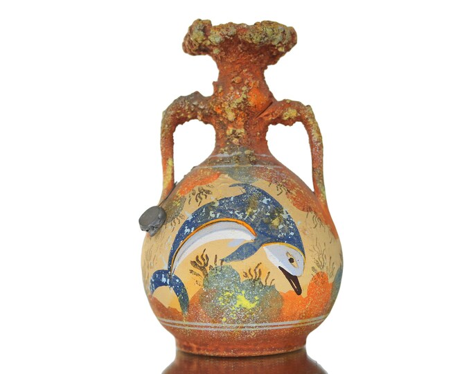 Museum Replica Ancient Greek Ceramic Pitcher With Dolphin - Etsy