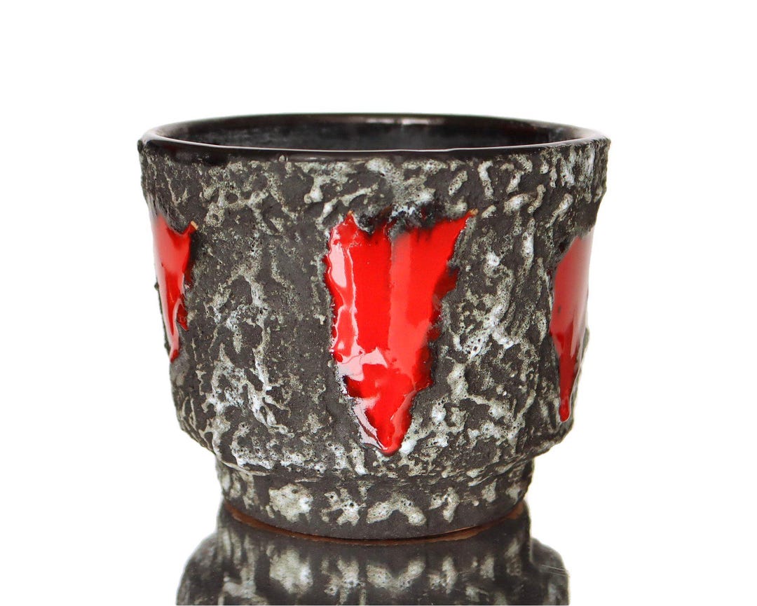 Italian Ceramic Planter With Lava Glaze - Etsy