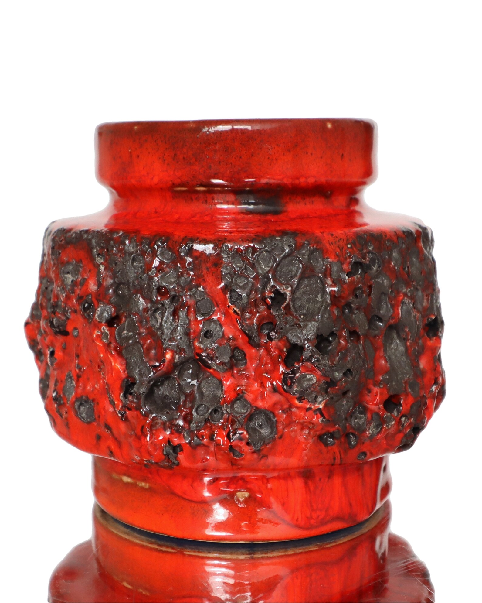 OTTO Ceramic Vase in Red With Crusty Fat Lava Glaze, 1960s - Etsy