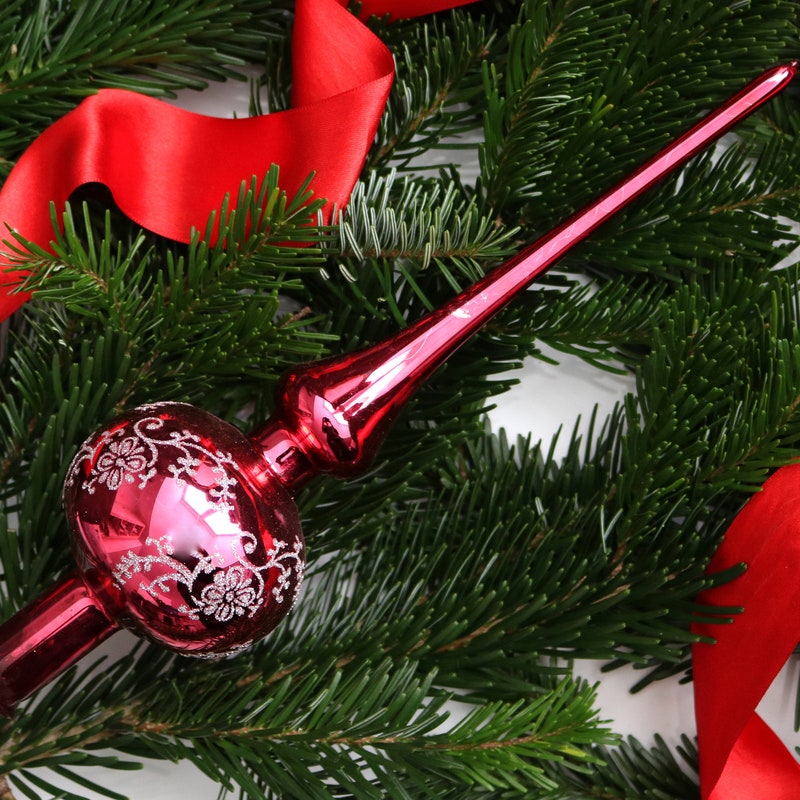 Tinsel Tree Topper - Etsy