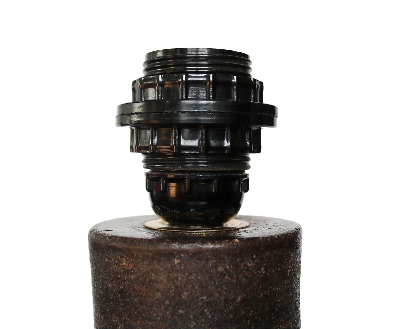 BITOSSI Ceramic Table Lamp Base in Blue & Brown Italy - Etsy