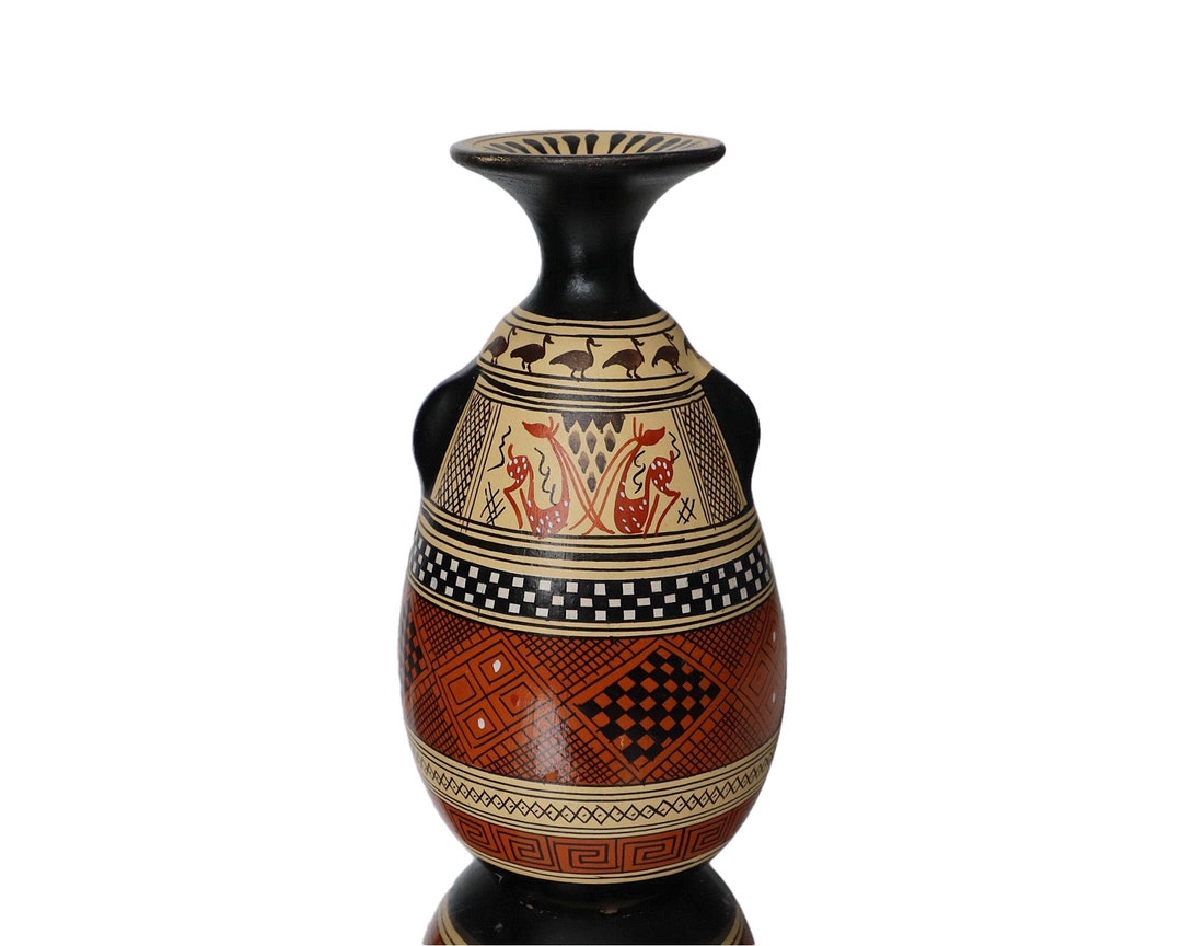 Museum Replica, Hand Painted - Faux Artifact Amphora Vase - Etsy
