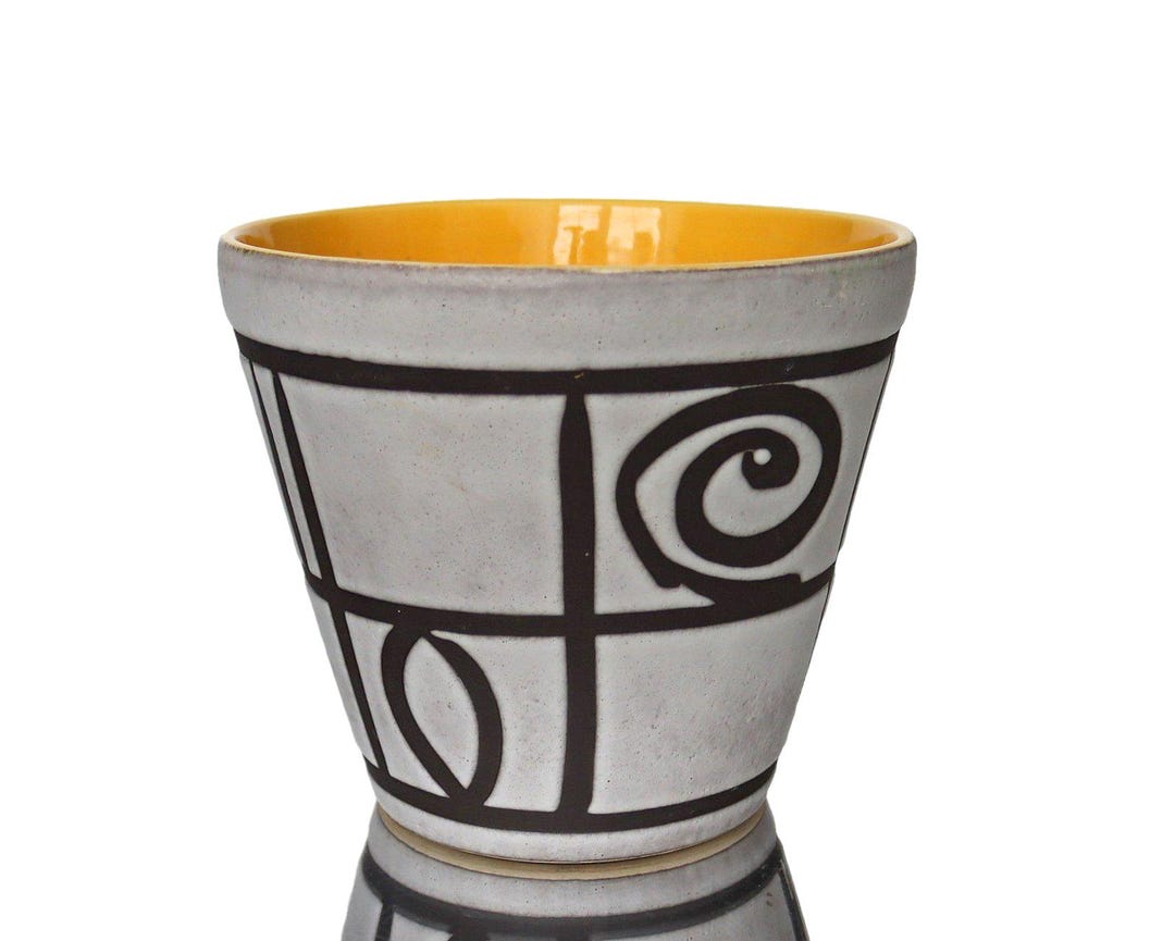 Ceramic Planter With Grey Lava Glaze - Cachepot - Etsy