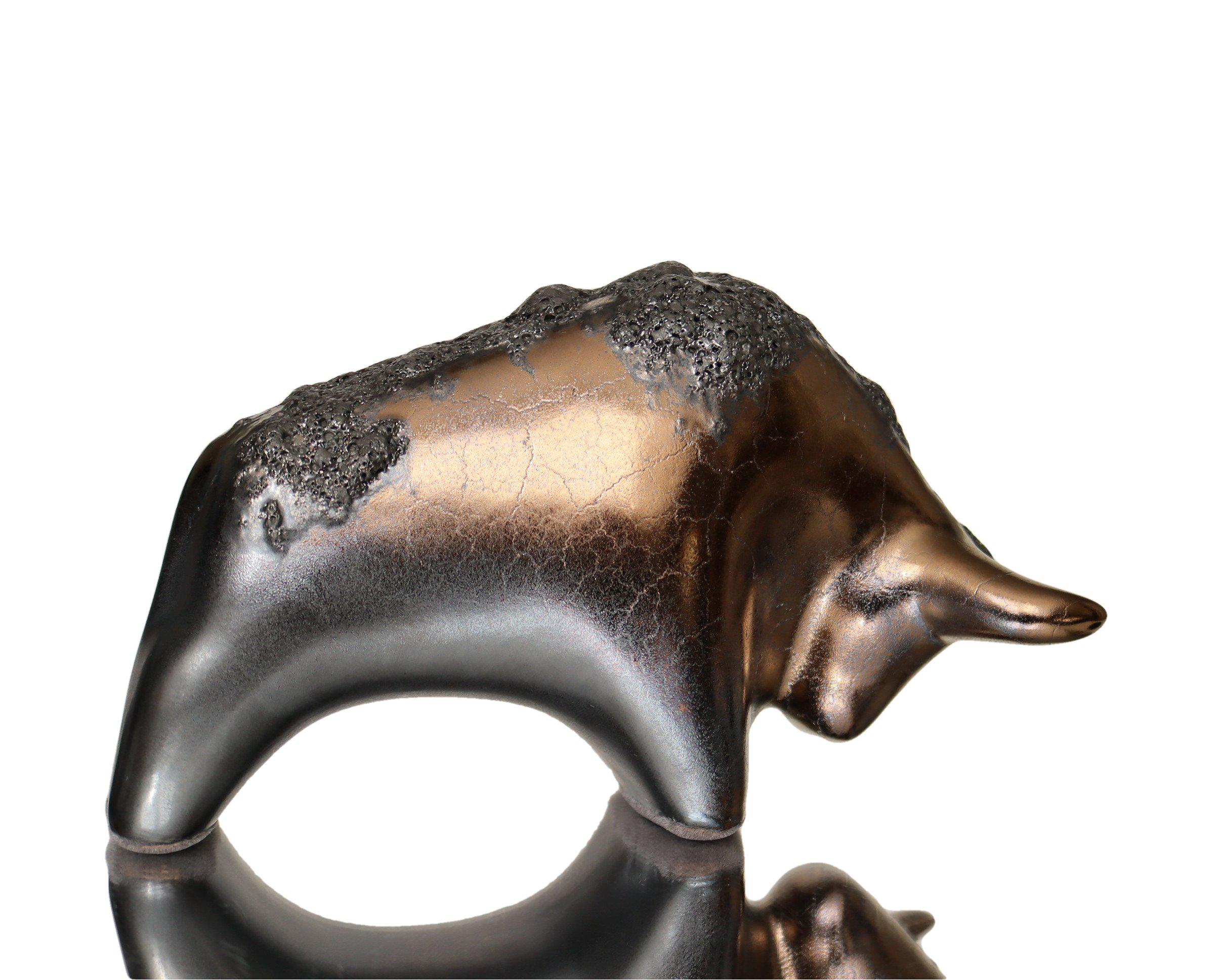 Ceramic Bull Figurine in Bronze With Lava Glaze - OTTO KERAMIK - Etsy