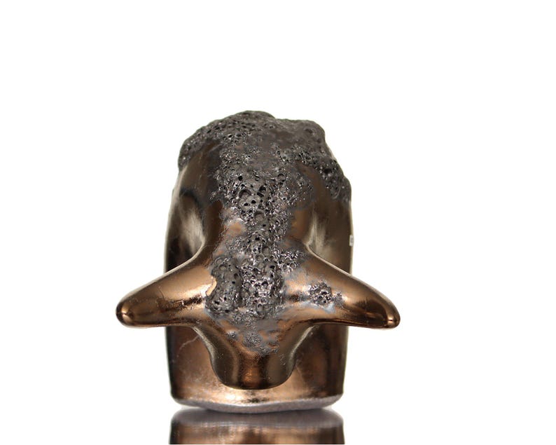 Ceramic Bull Figurine in Bronze With Lava Glaze - OTTO KERAMIK - Etsy