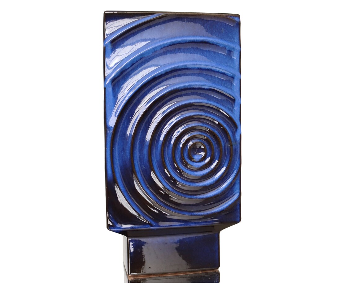 Large STEULER Cyclone Vase in Blue Model 195/30 - Etsy