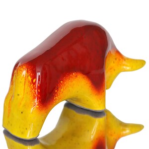Ceramic Bull Figurine in Yellow & Red - OTTO KERAMIK - Etsy
