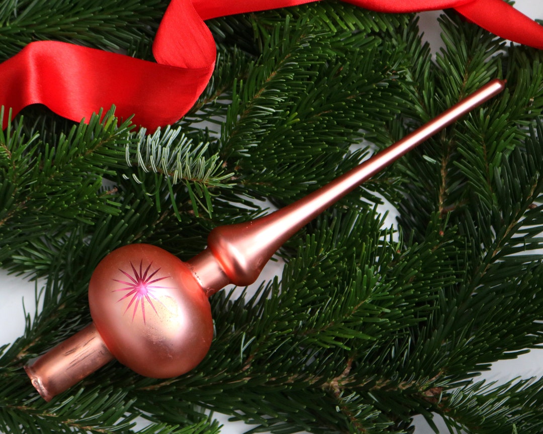 German Glass Christmas Tree Topper, Matte Finish - Christmas Gift - Etsy