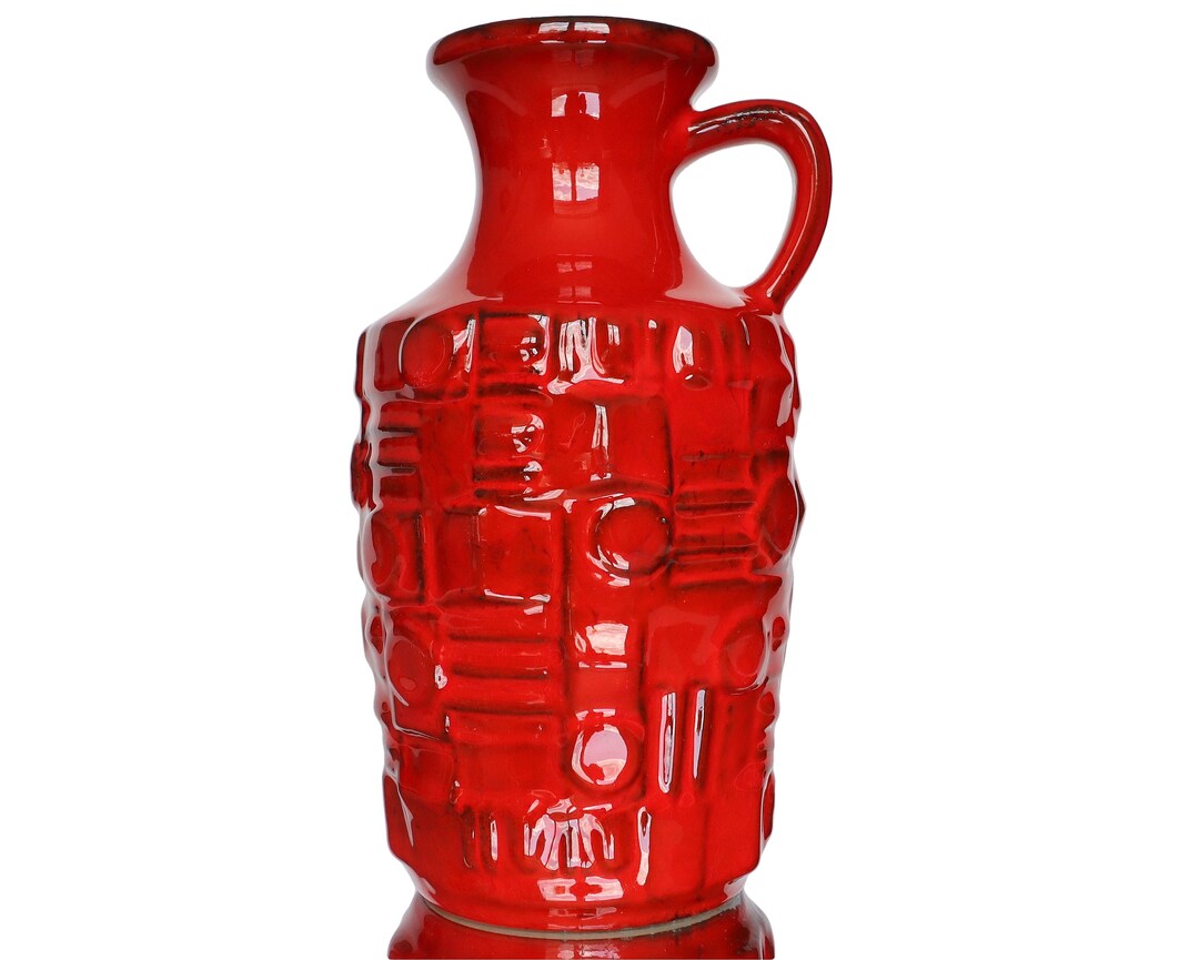 Vaso de cerâmica ÜBELACKER em vermelho 1687-21, Ü-Keramik - Design ...