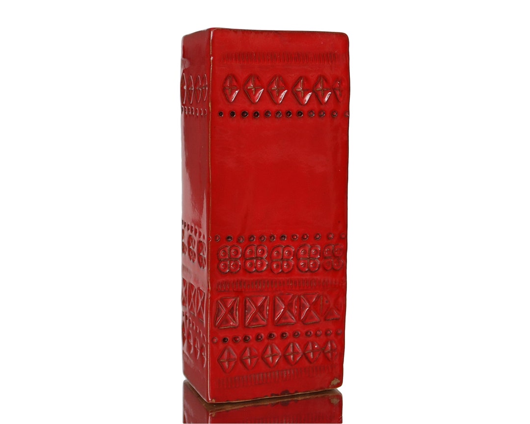 BITOSSI FLAVIA - Ceramic Vase in Red - Aldo Londi Design, Italy ...