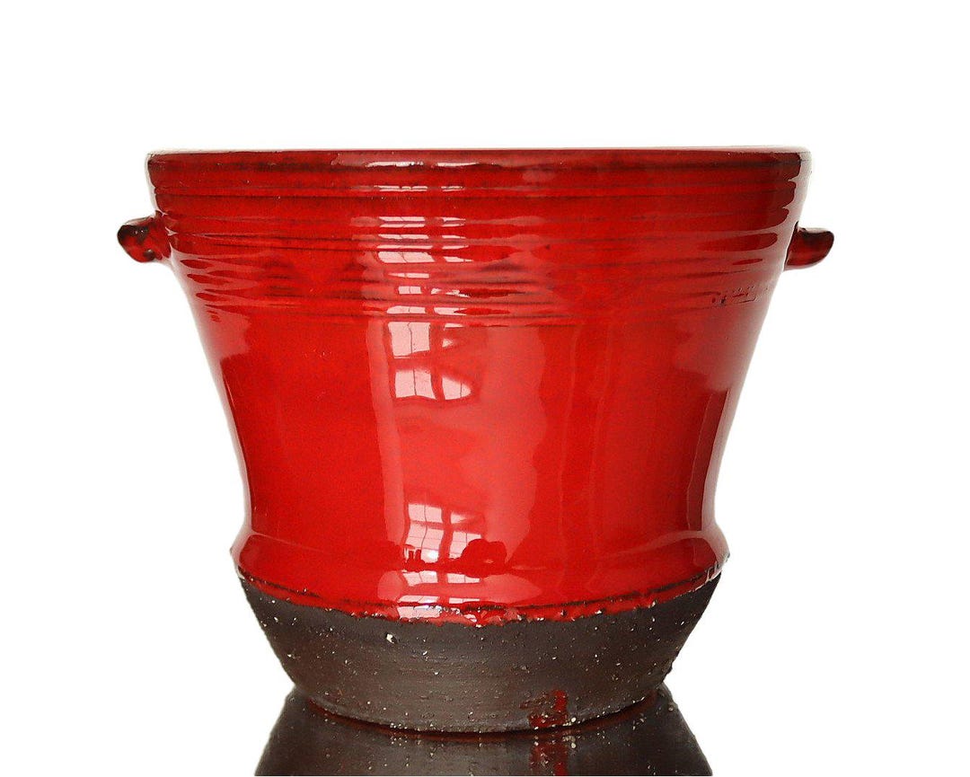 Ceramic Planter in Red - Etsy