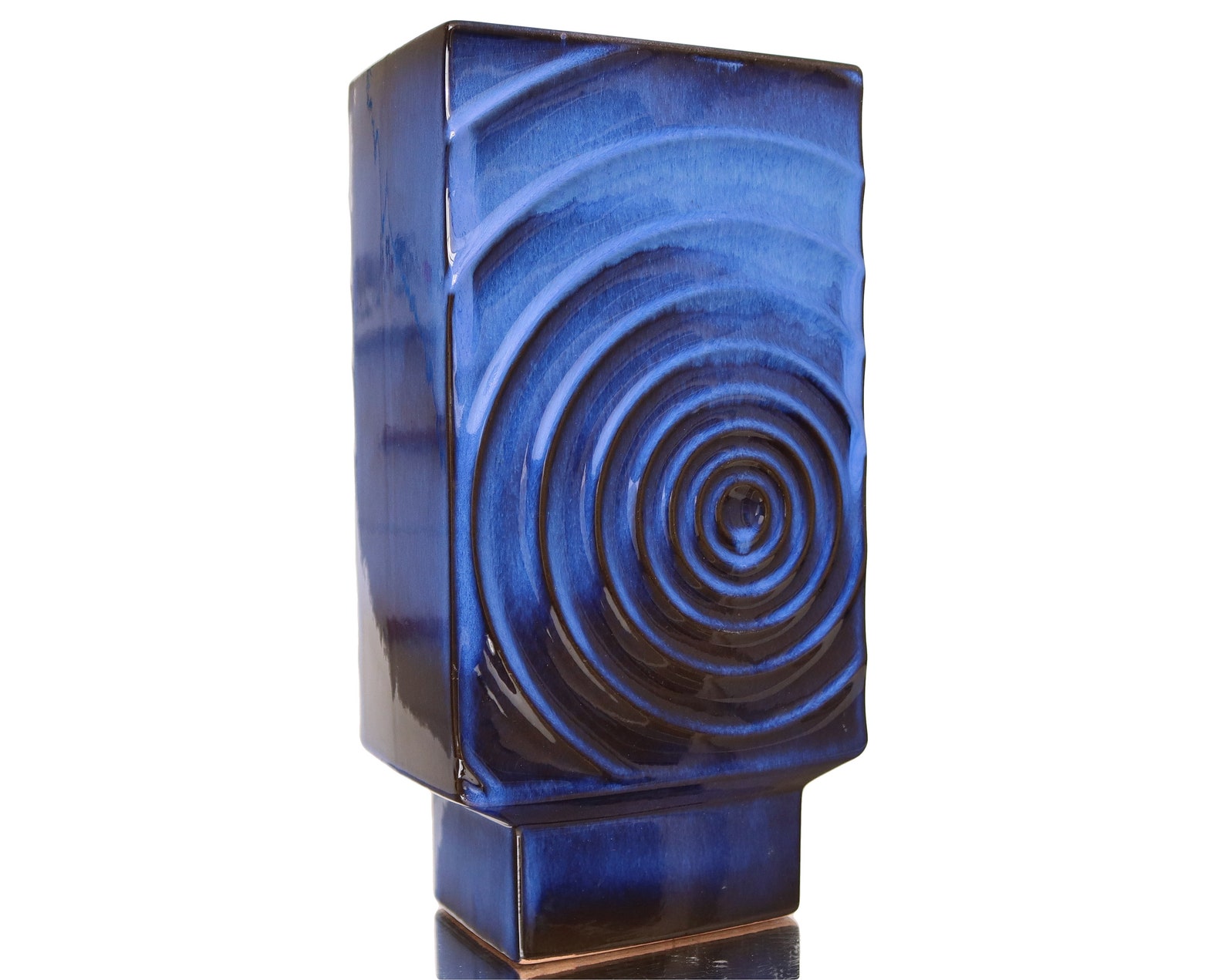 Large STEULER Cyclone Vase in Blue Model 195/30 - Etsy