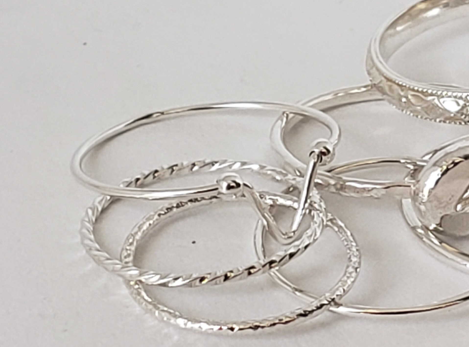 Chevron Stacking Ring Chevron Spinner Ring Sterling Silver - Etsy