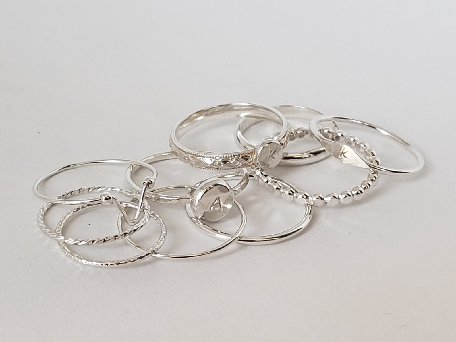 Chevron Stacking Ring Chevron Spinner Ring Sterling Silver - Etsy