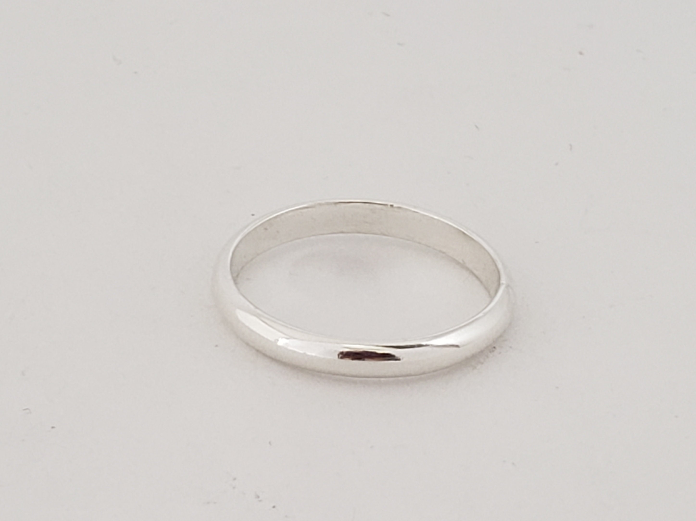 Half Round Ring, Minimalist Ring, Simple Band, Stacking Ring, Sterling ...