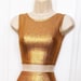 Backless Metallic Silver or Gold Crop Top - Etsy