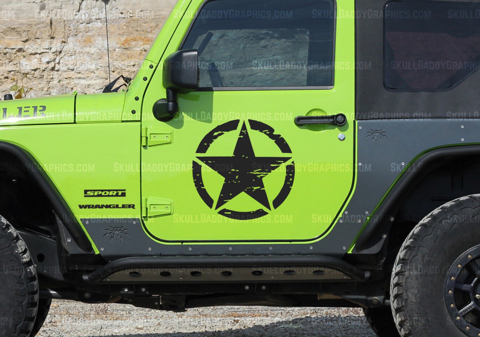 Distressed Military Star Decal Sticker to Fit Jeep Wrangler | Etsy
