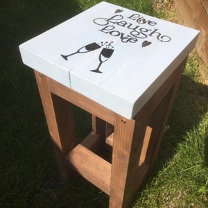 Solid Wood, Hand Made Bar Stool - Etsy UK