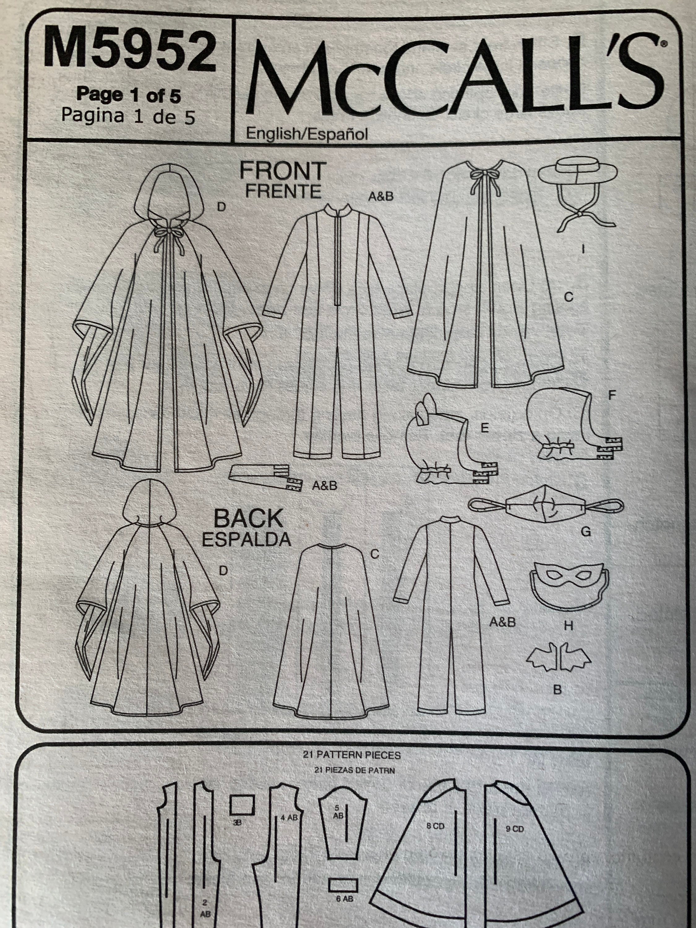 Mccalls 5952 Size 3-6 - Etsy