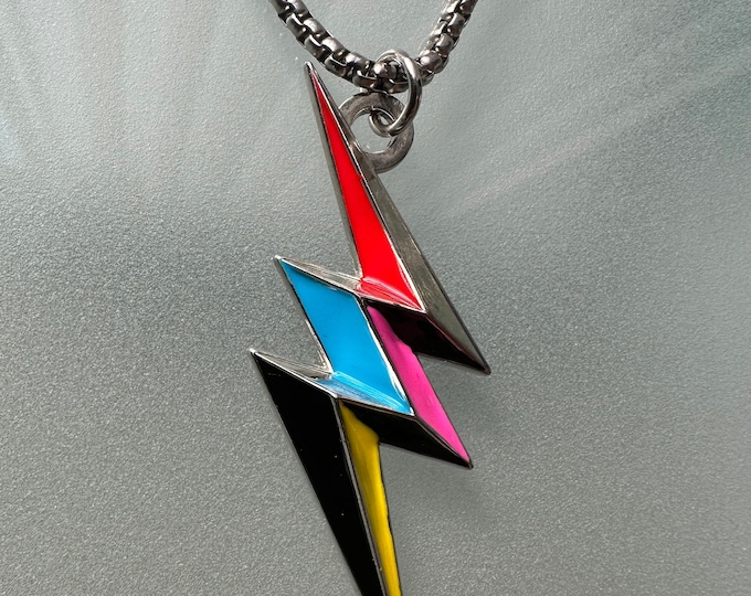 Lightning Bolt Necklace Power Rangers - Etsy