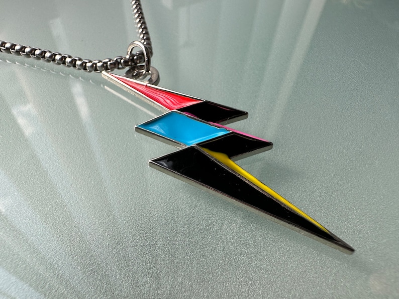 Lightning Bolt Necklace Power Rangers - Etsy