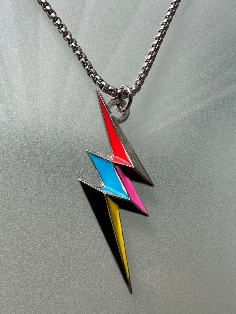 Lightning Bolt Necklace Power Rangers - Etsy