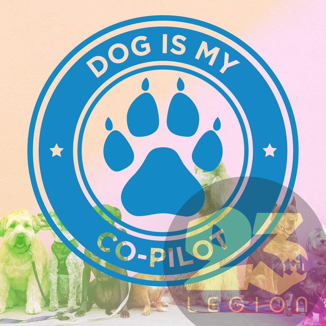 Dog is My Co-pilot round Vinyl Decal - Etsy