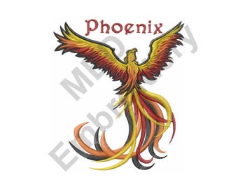 Phoenix embroidery | Etsy