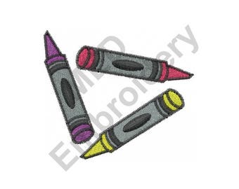 Color Crayons Machine Embroidery Design