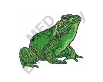 Frog embroidery | Etsy