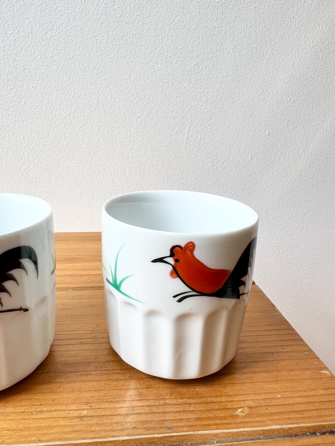 Vintage Ceramic Rooster Mini Cups Haindpainted Set of Three, Sake ...