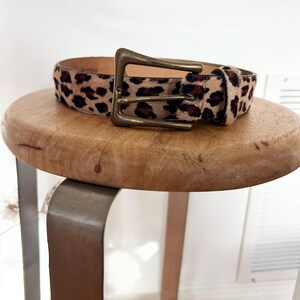 Vintage W. Kleinberg Leopard Pony Skin Belt Size Med, Animal Print Calf ...