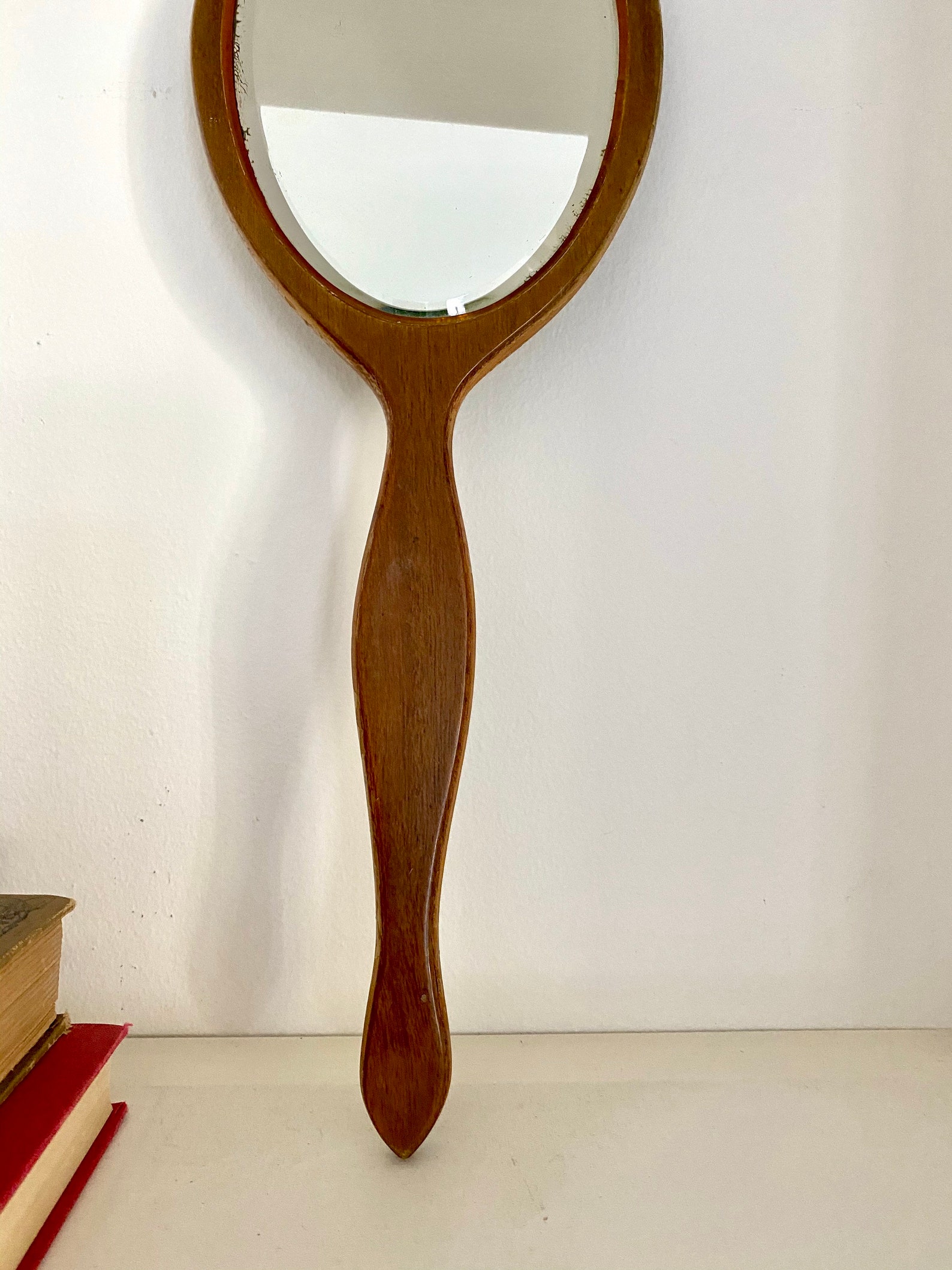 Vintage Hand Painted Wood Hand Mirror, Coquette Handheld Arts and ...