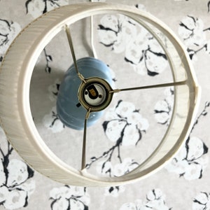 Vintage 80s Blue Shell Lamp, Beach House Pottery Lamp, Ceramic Table ...