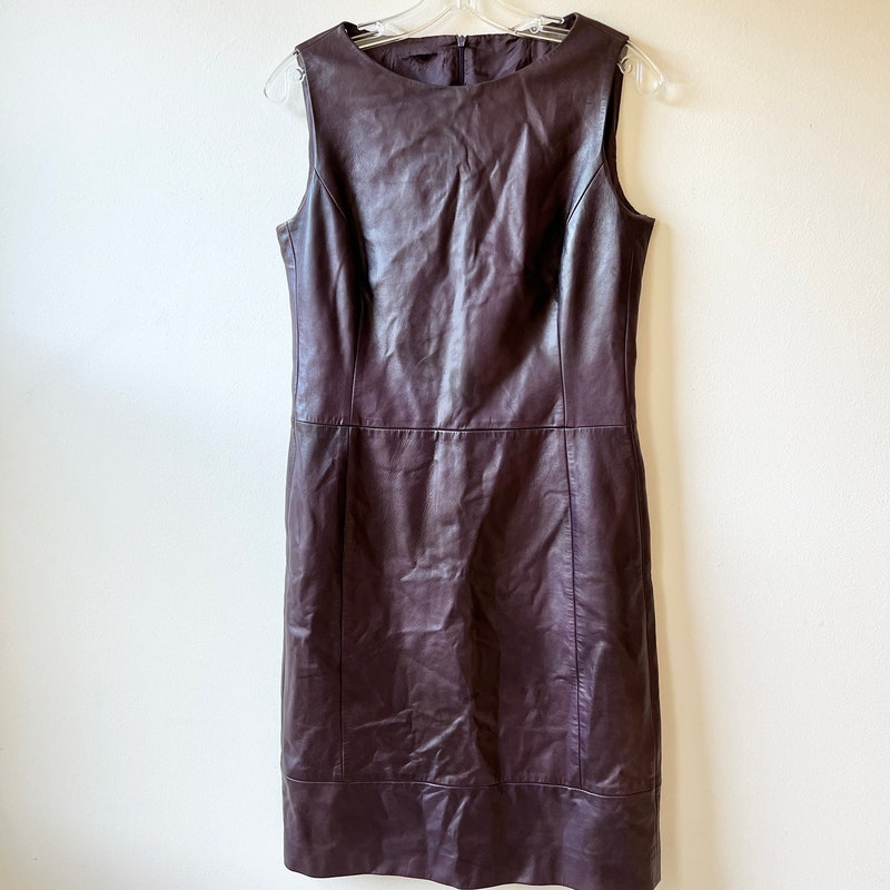 Purple Leather Dress - Etsy