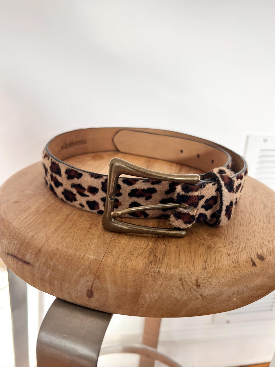 Vintage W. Kleinberg Leopard Pony Skin Belt Size Med, Animal Print Calf ...