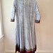 Vintage Indian Cotton Batik Print Dress Size Med, Biba Blue Caftan ...