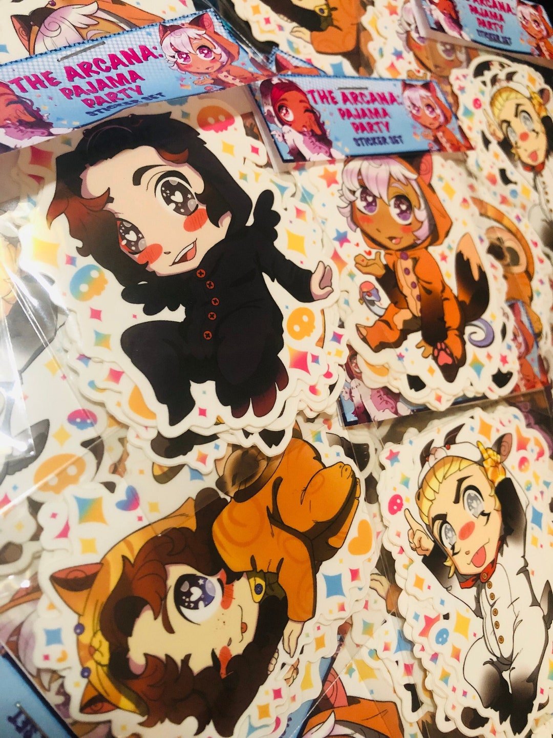 The Arcana Game: Pajama Party Sticker Set - Etsy